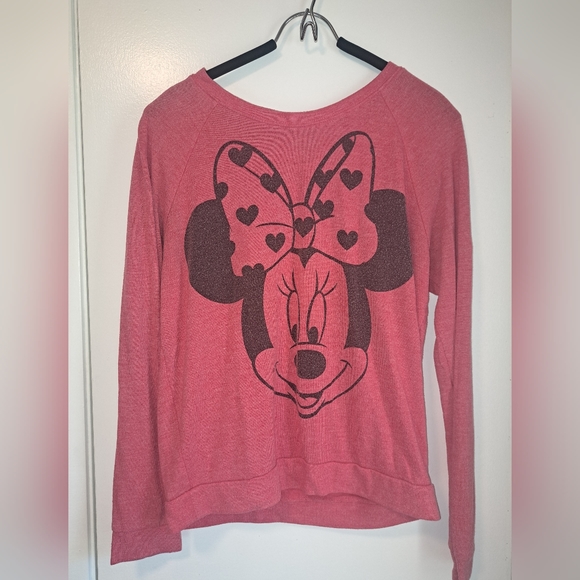 Disney | Tops | Disney Minnie Mouse Long Sleeve Red Top | Poshmark